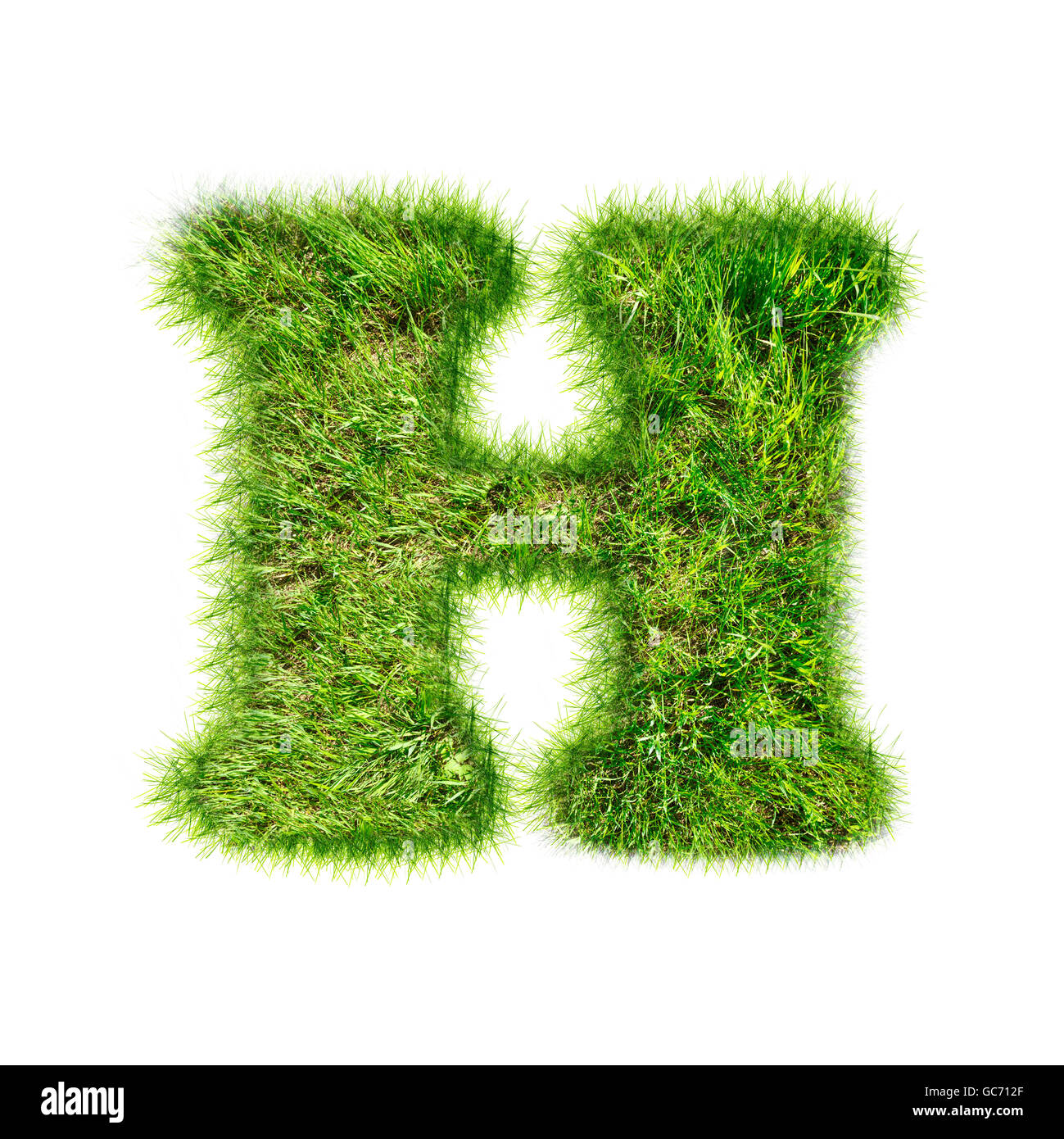 Capital latin letter made of green grass Stock Photo - Alamy