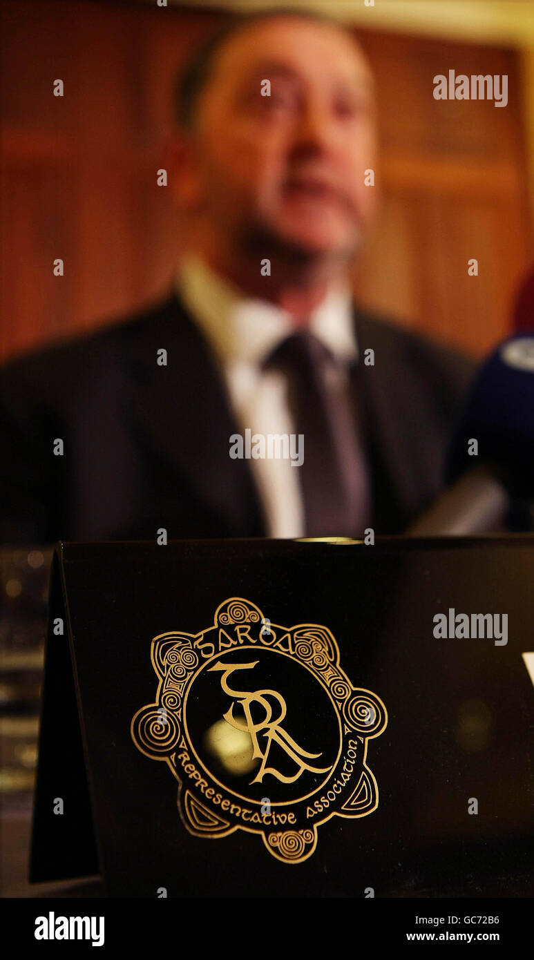 PJ Stone from the Garda Representative Association at the press ...