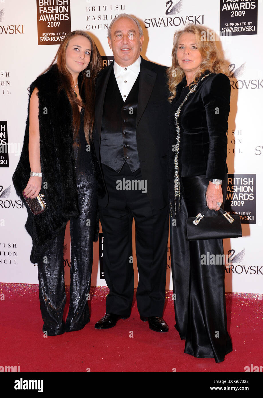 Sir Philip Green arrives with his family for the British Fashion Awards ...