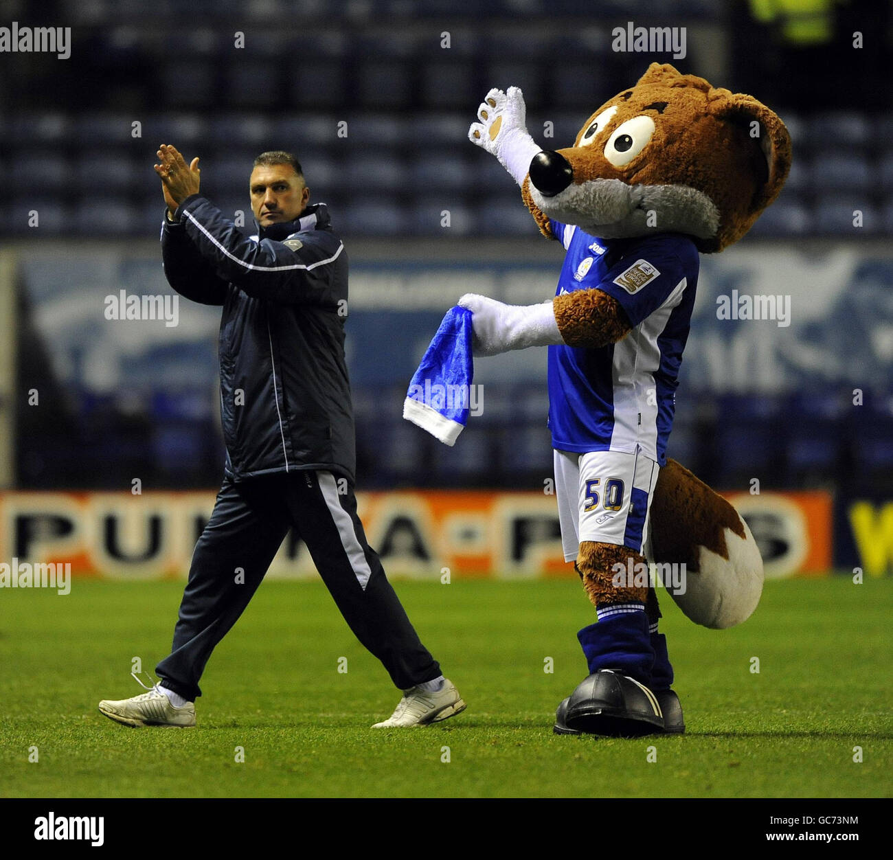 Leicester City's manager Nigel Pearson celebrates at full time with the ...
