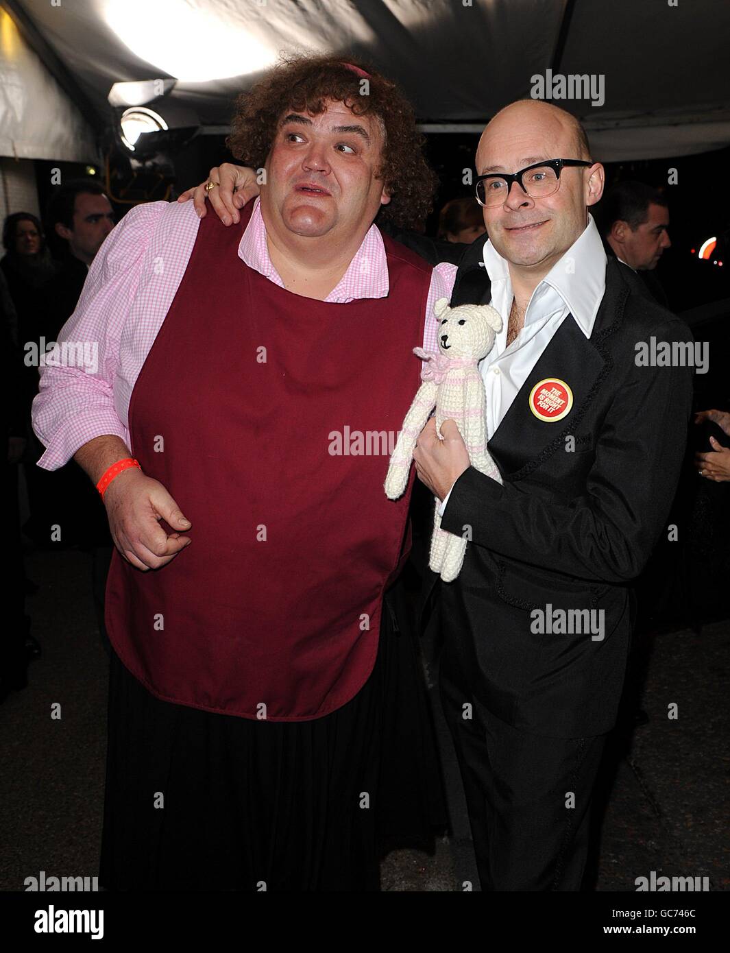 Harry Hill (right) and actor Steve Benham (in character as Heather from ...