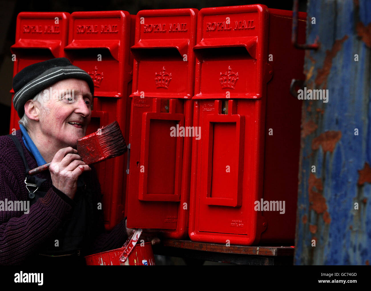 John Cooper, 69, who has been making post boxes since he was 15 years ...