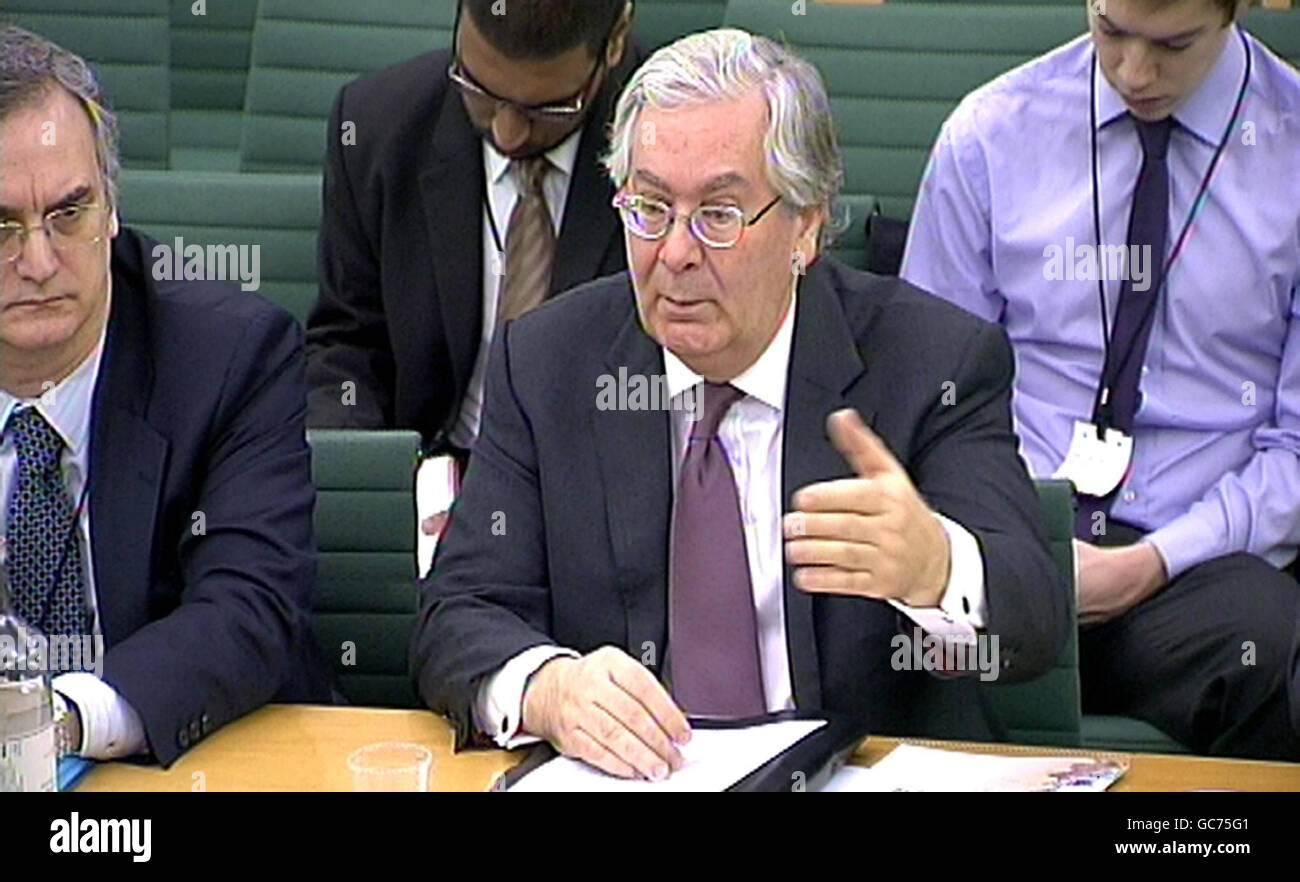Mervyn king gives evidence commons treasury committee thatcher room hi ...