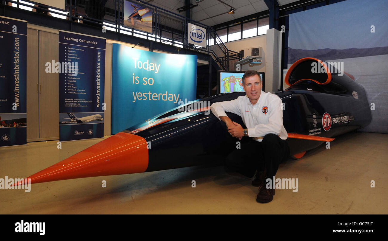Bloodhound World Land Speed Record driver Andy Green with a three ...