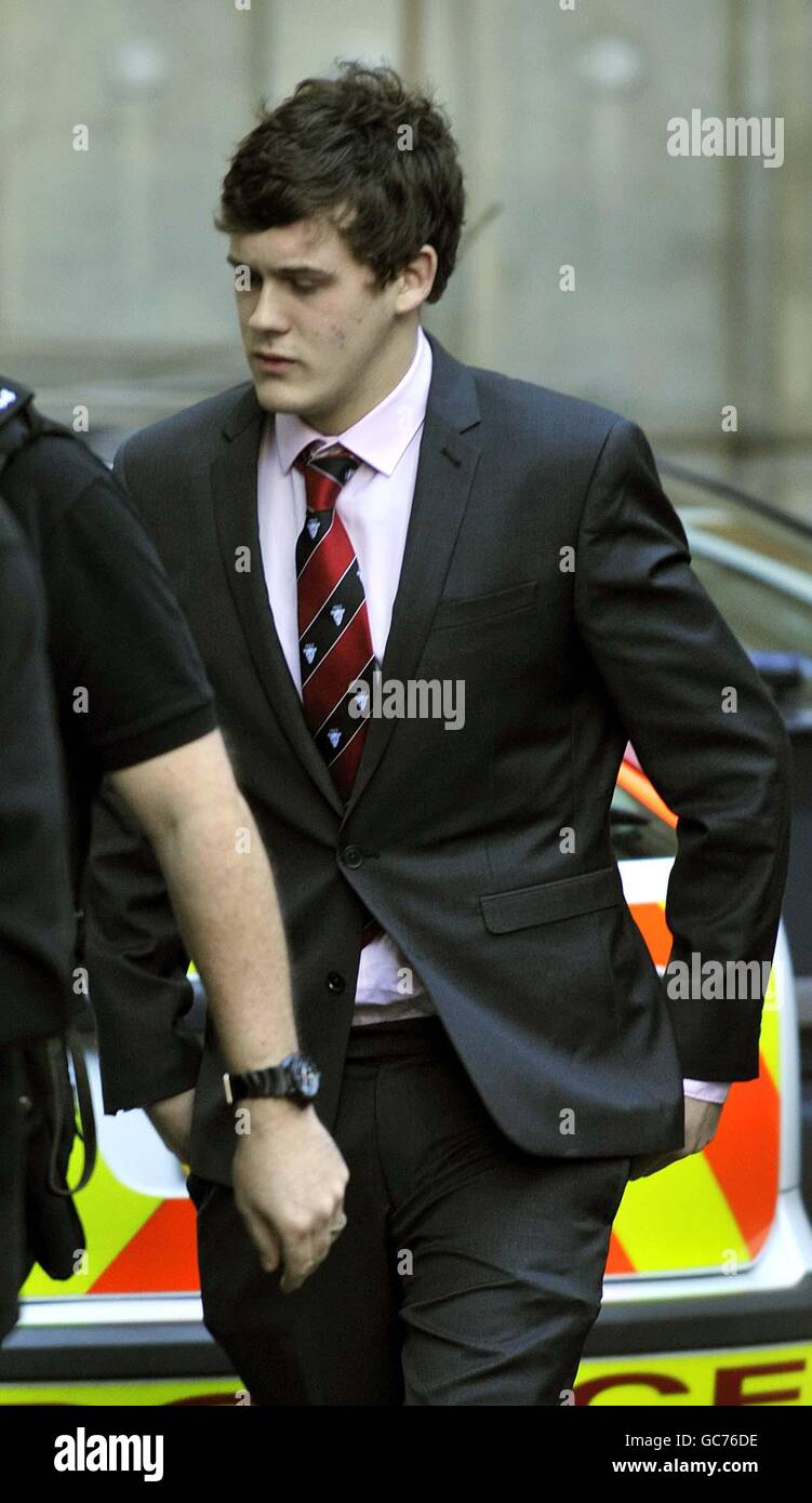 Philip Laing, 19 arrives at Sheffield Magistrates Court. The student ...