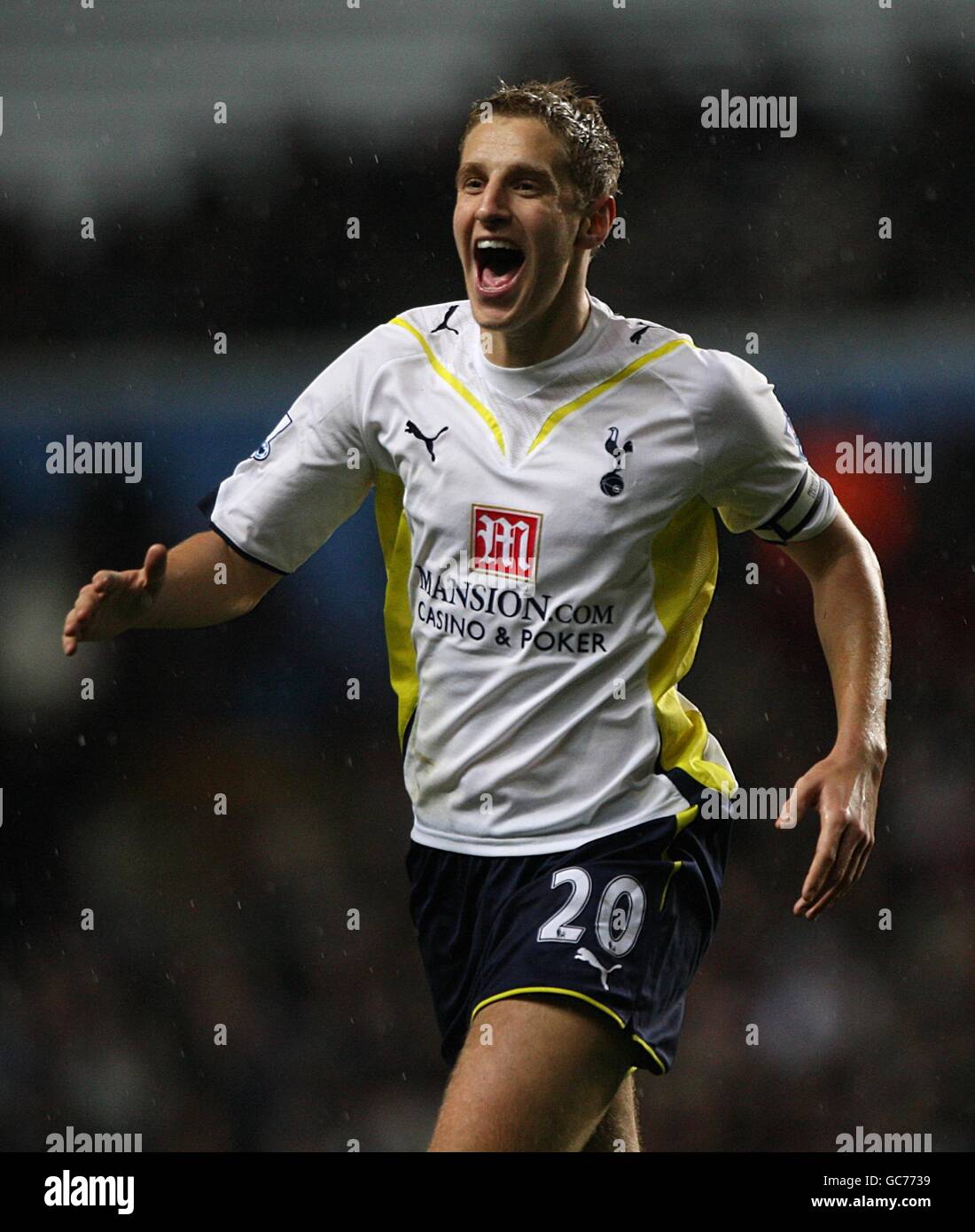 Tottenham hotspurs michael celebrates after he his sides equalising ...