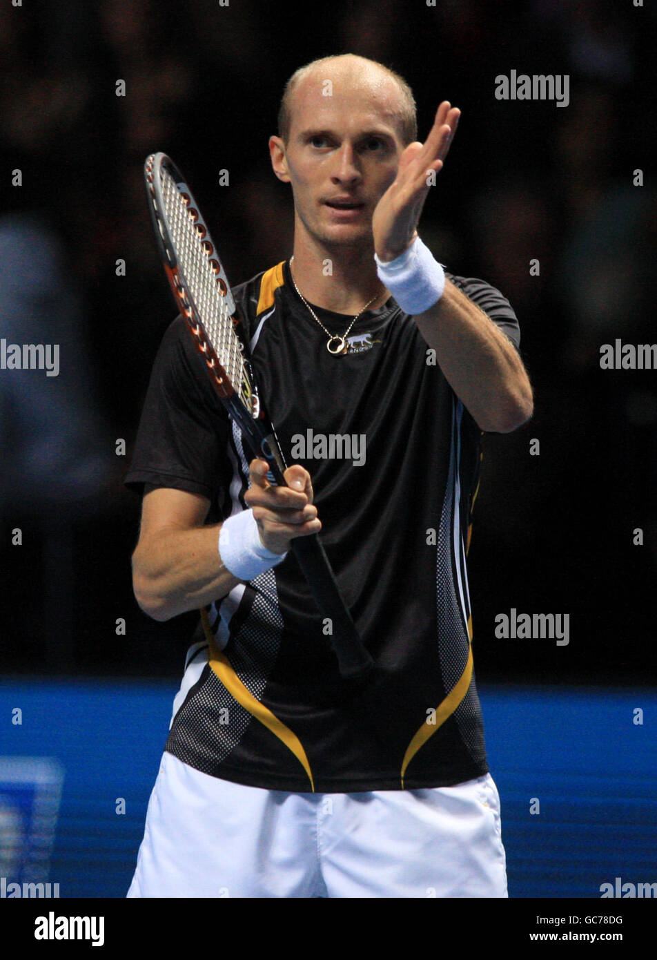 Nikolay Davydenko in action against Nikolay Davydenko during the ATP ...