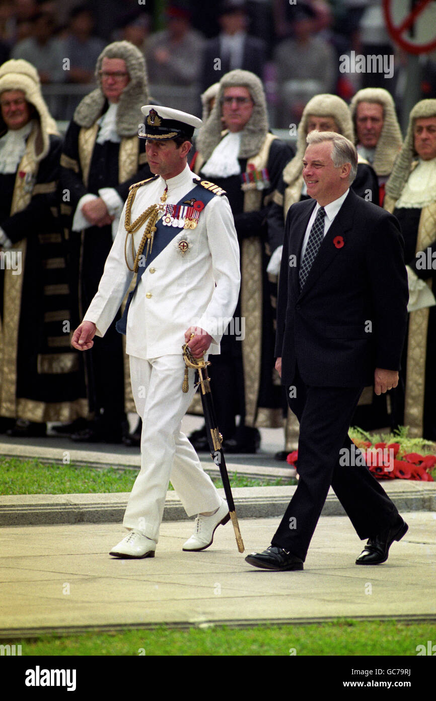 PRINCE CHARLES & CHRIS PATTEN Stock Photo - Alamy