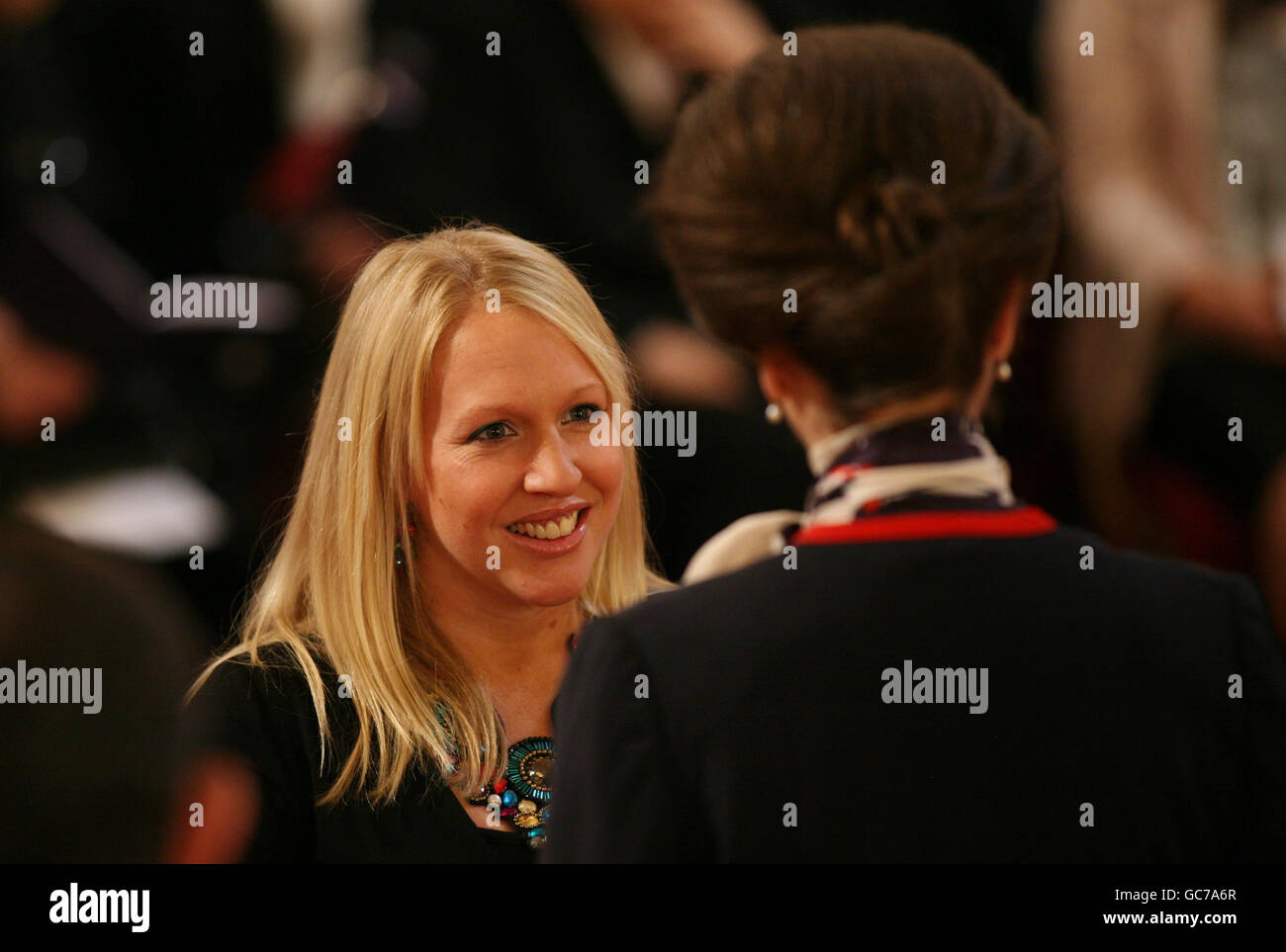 Badminton sensation Gail Emms receives an MBE from the Princess Royal ...