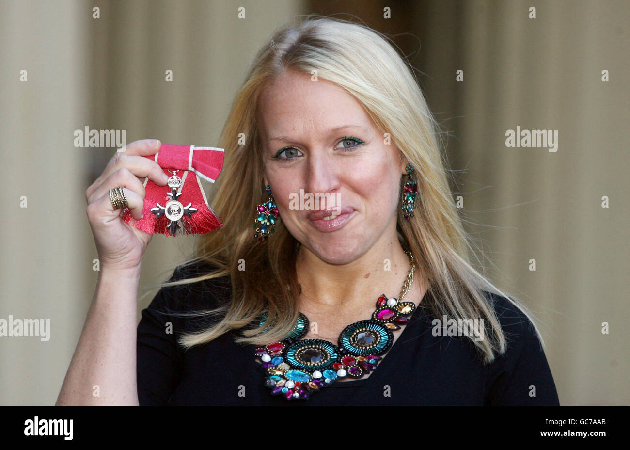Badminton's Gail Emms after she received her MBE from the Princess ...
