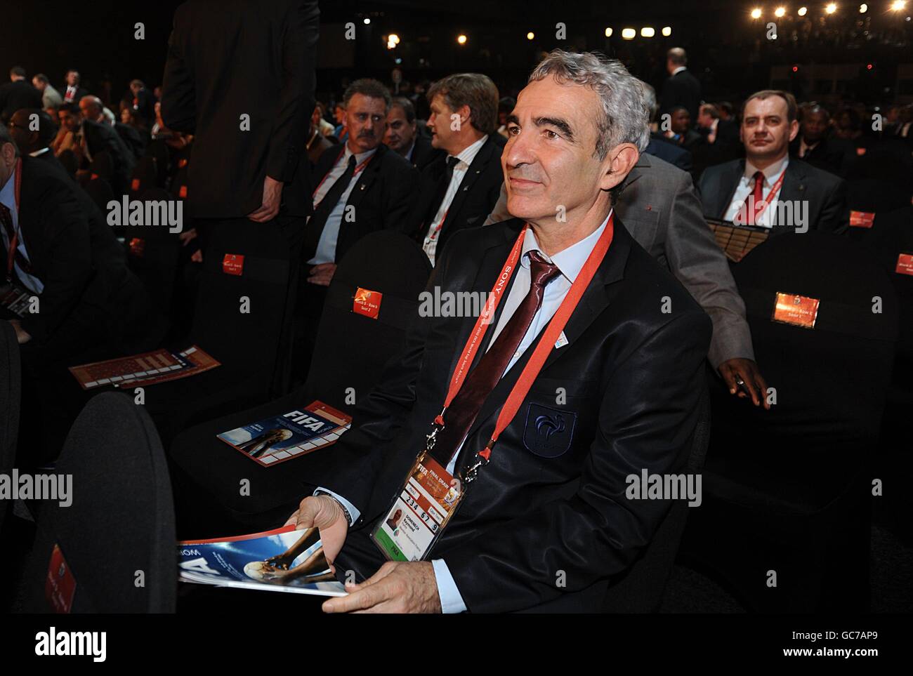 France Manager Raymond Domenech during the 2010 FIFA World Cup Draw at ...