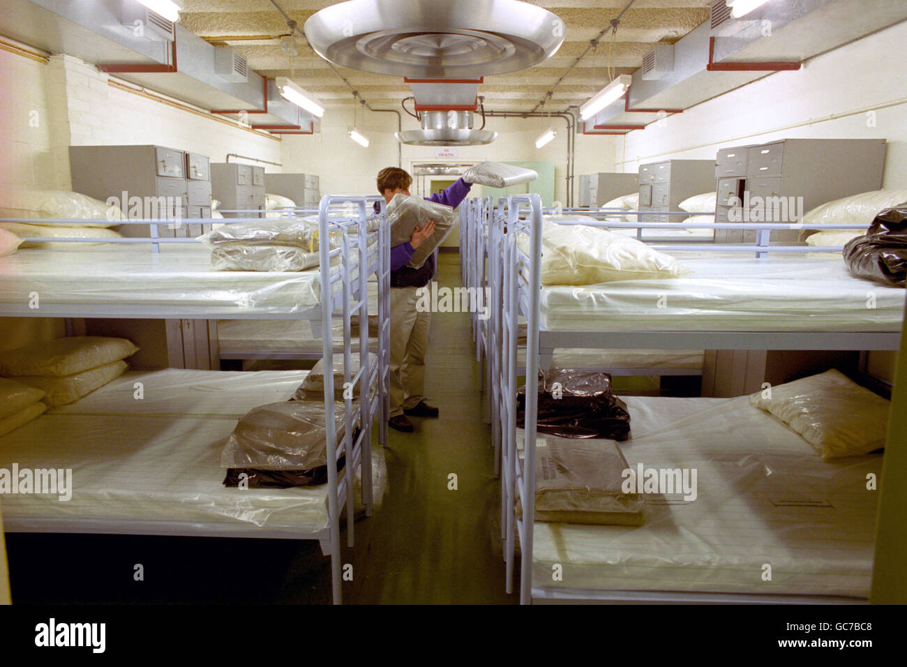 A DORMITORY, WHICH WOULD HAVE HOUSED SOME OF THE BUNKER'S 130 STAFF IN ...