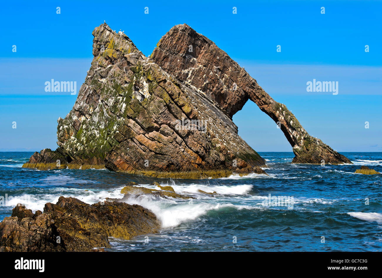 Bow Fiddle Rock Portknockie Moray Firth Scotland Great Britain
