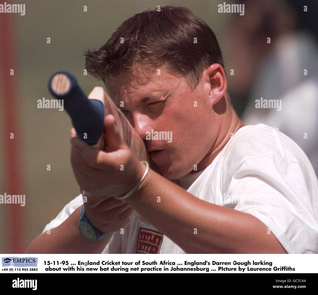 15-11-95. England Cricket tour of South Africa. England's Darren Gough ...