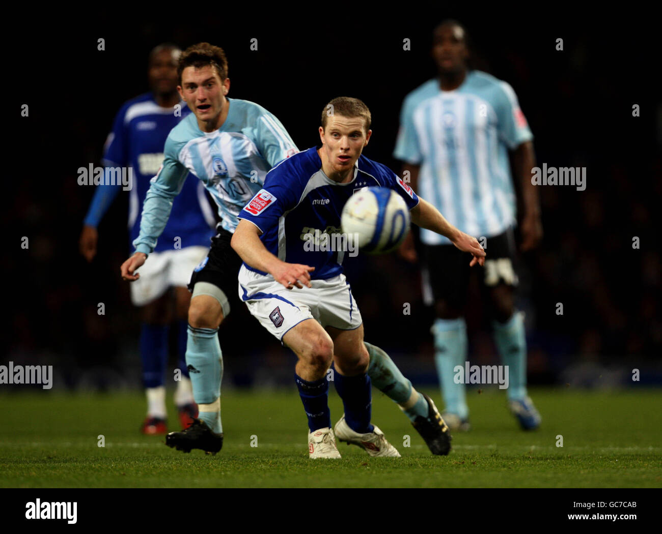 Ipswich Town's Grant Leadbetter and Peterborough United's Lee ...