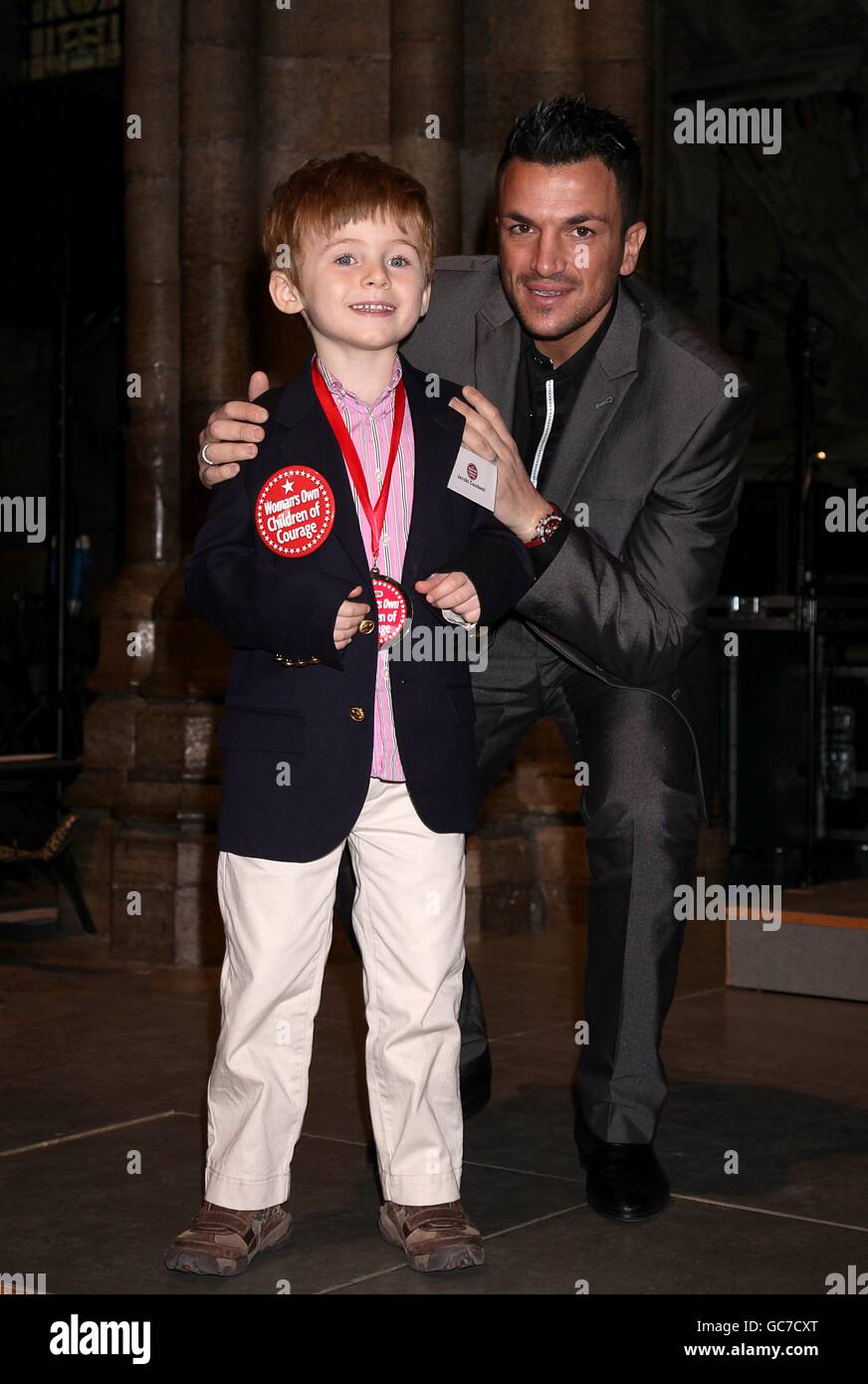 Jacobi Caudwell receives the Outstanding Bravery award on stage ...