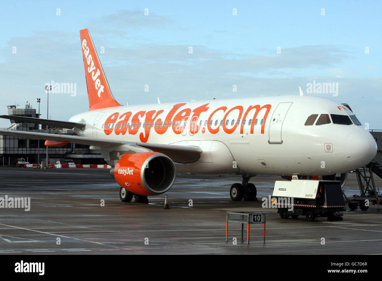 A general view of a new Easyjet Airbus 319, at Belfast International ...
