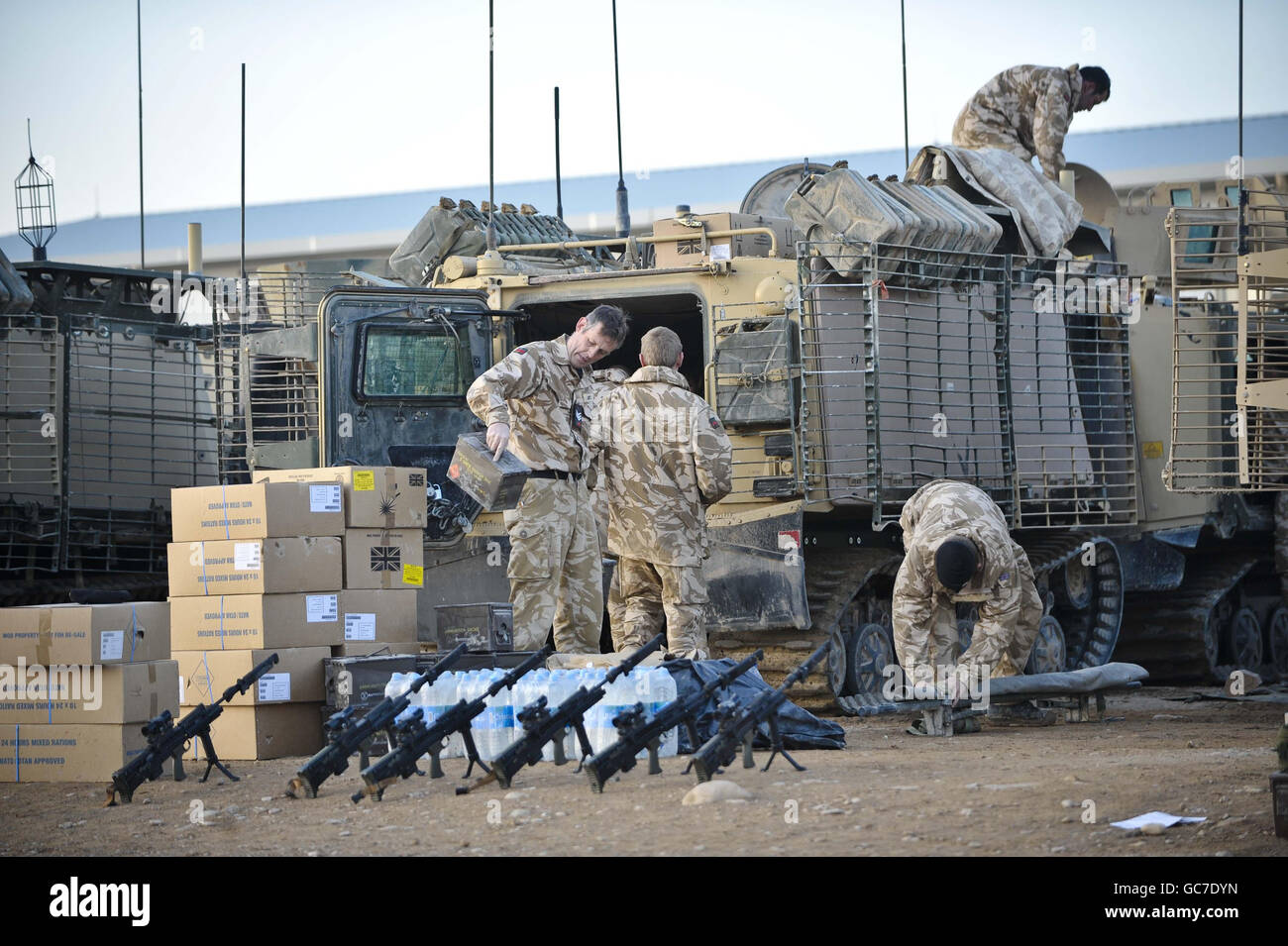 Soldiers from D Squadron 1st Royal Tank Regiment prepare Viking ...