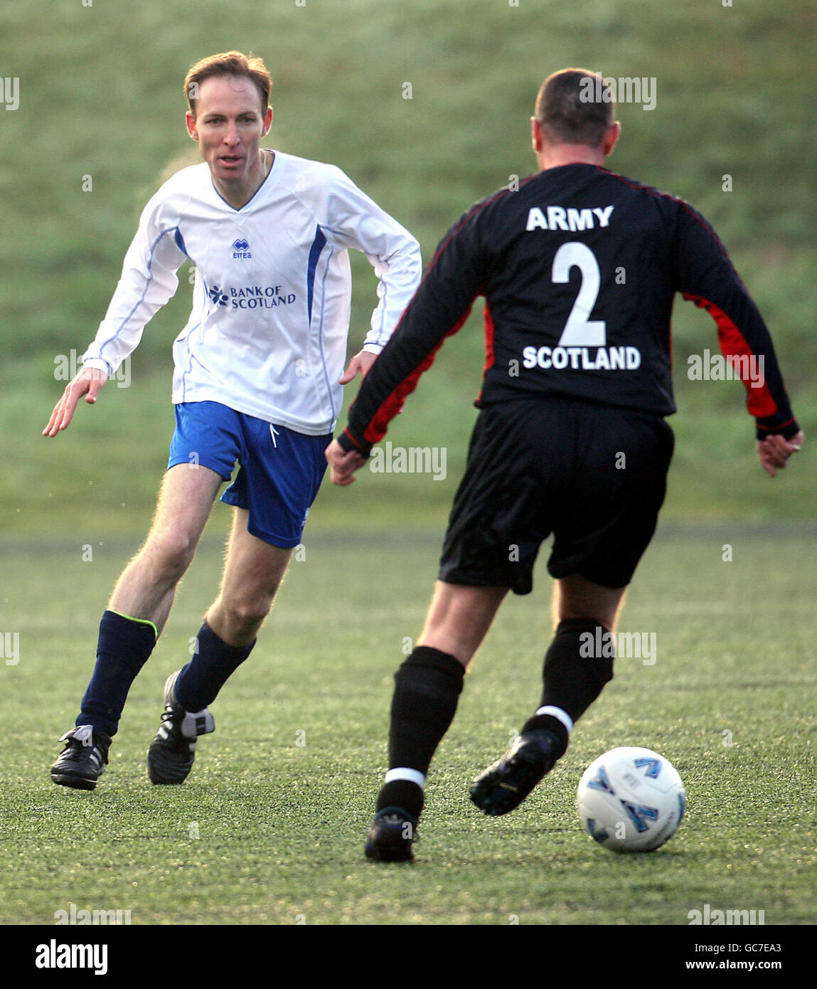 Scottish Secretary Jim Murphy (left) during a charity football match ...