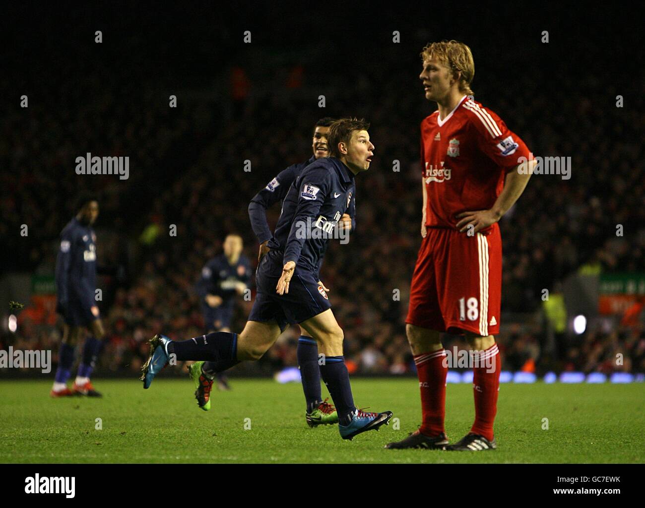 Arsenal's Andrey Arshavin celebrates scoring his sides second goal of ...
