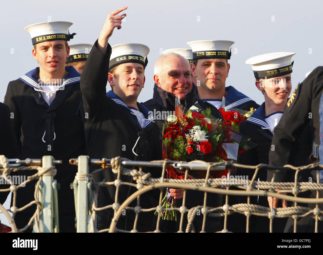 HMS Iron Duke returns Stock Photo - Alamy