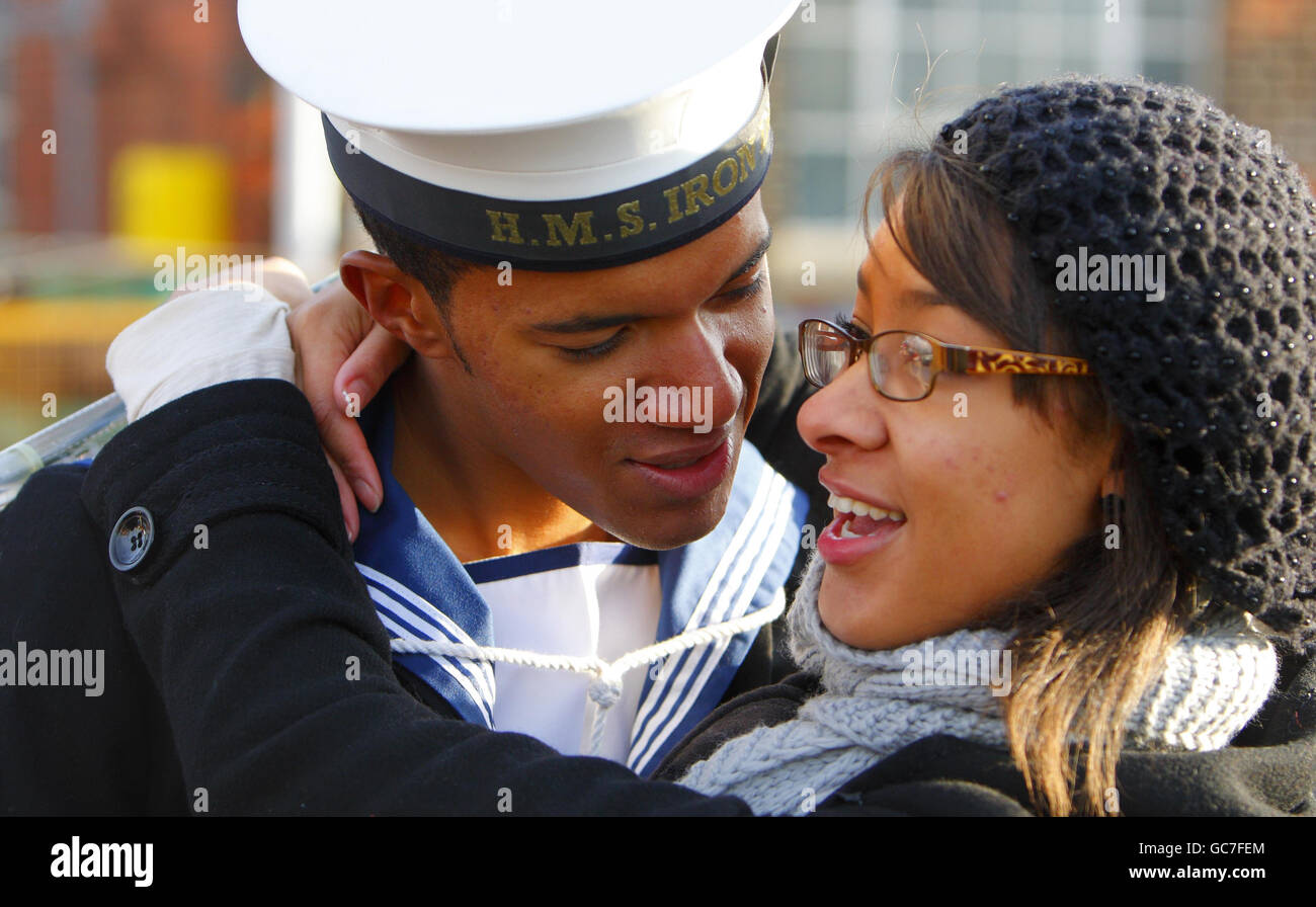 HMS Iron Duke returns Stock Photo - Alamy