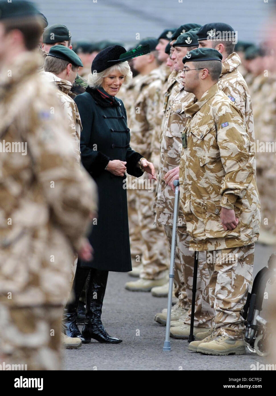 Lance Corporal Tyler Christopher of 4th Battalion The Rifles stands as ...