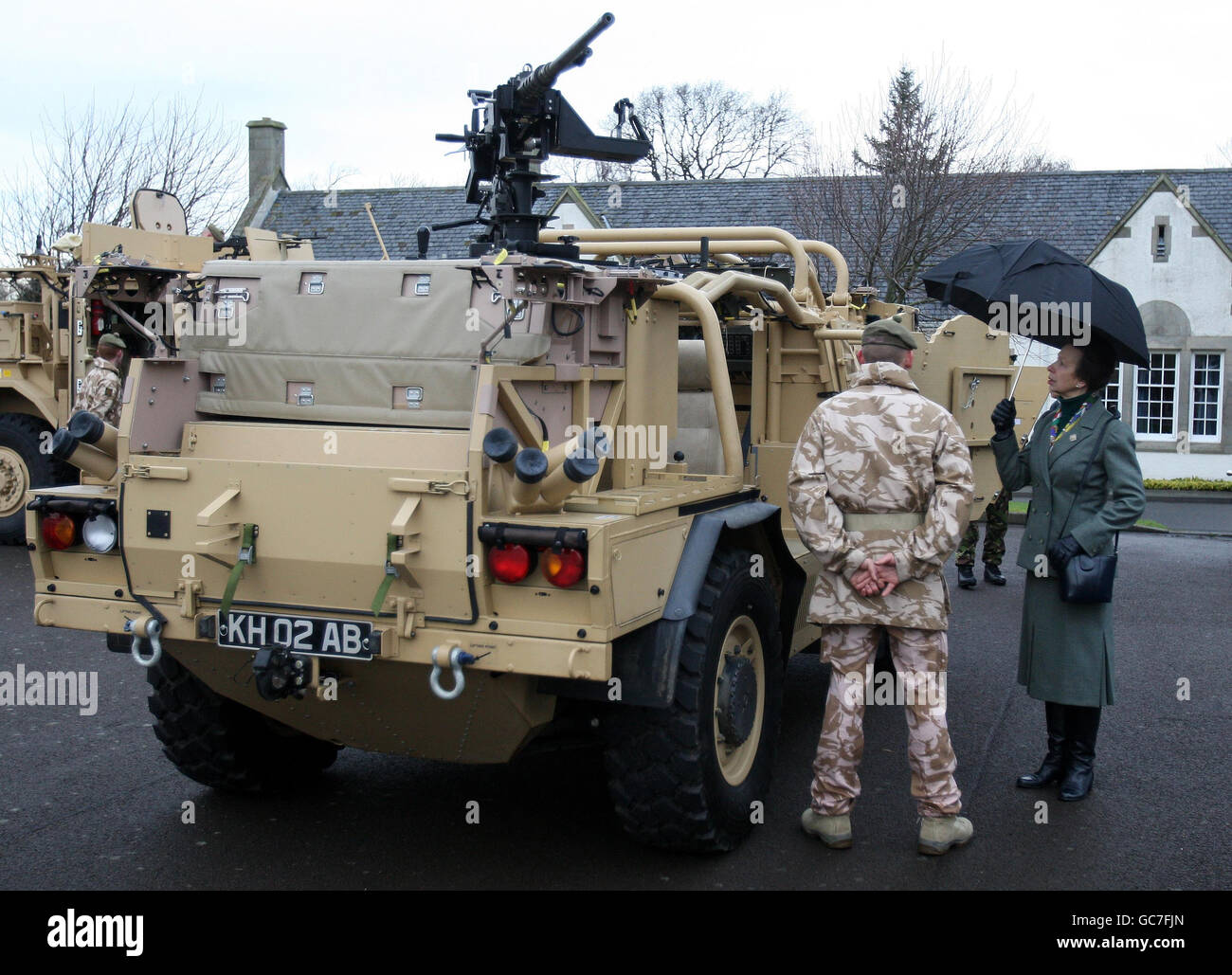 The Princess Royal is shown the Jackal vehicle during a visit to The ...