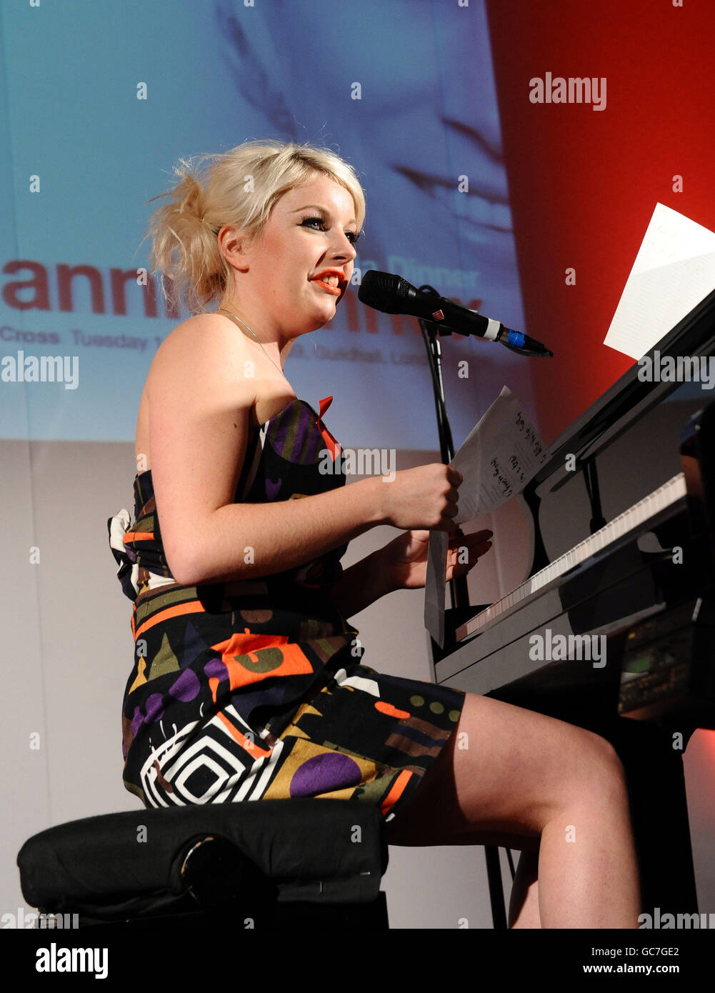 Little Boots performs at the Red Cross 'Tribute to Annie Lennox' gala ...