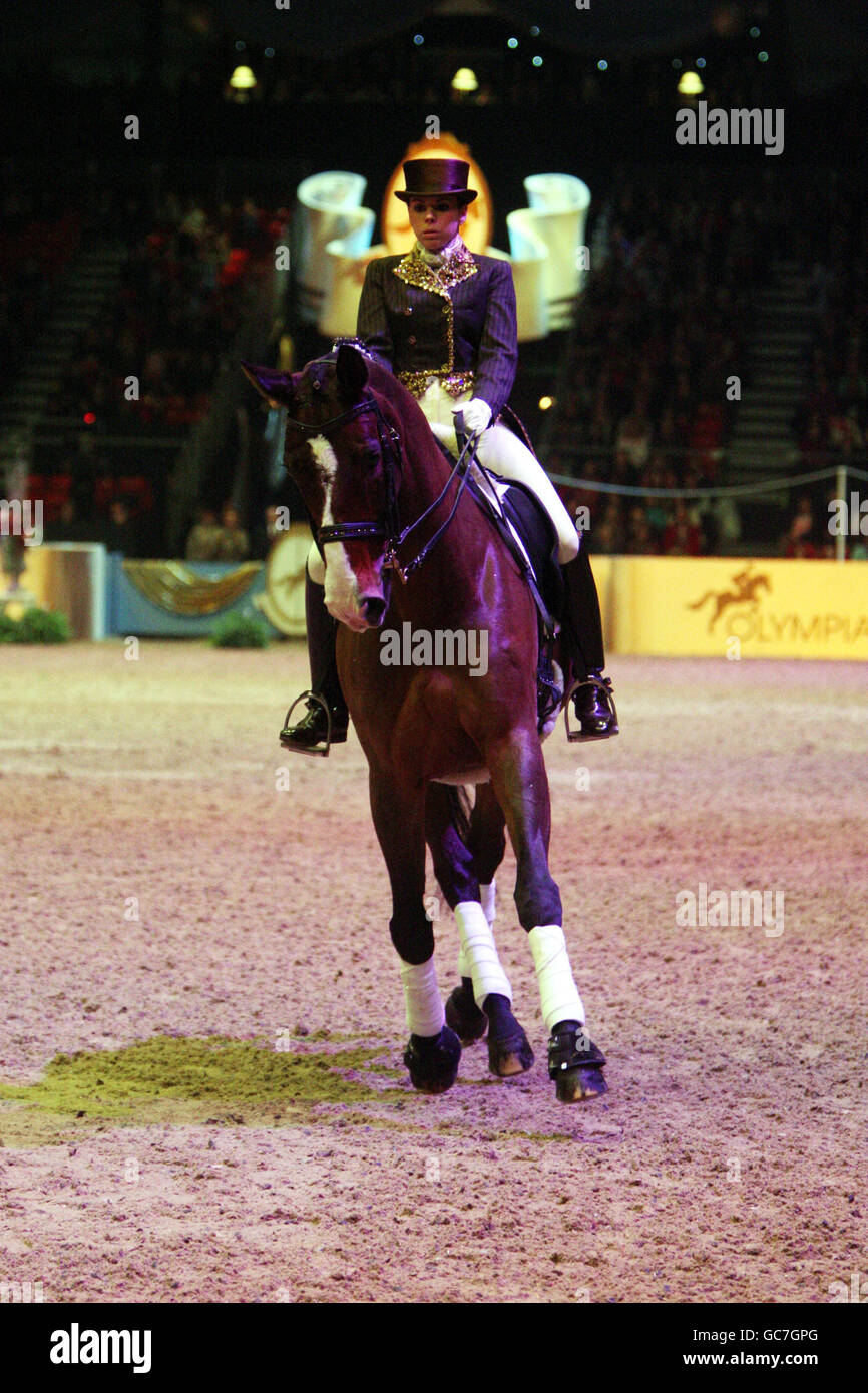Toni Terry wife of Chelsea and England Captain John, performs dressage ...