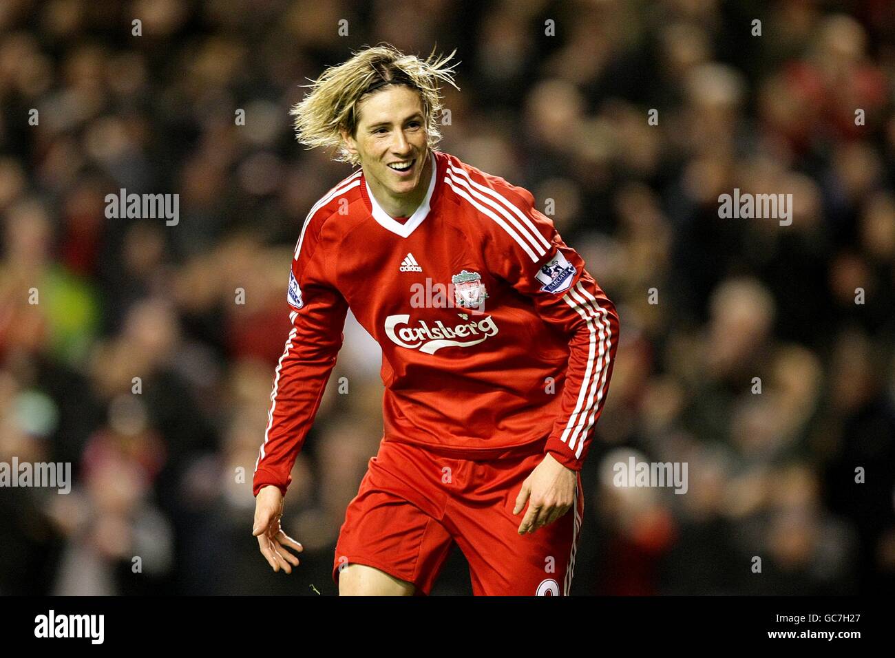 Liverpool's Fernando Torres celebrates scoring his sides second goal of ...