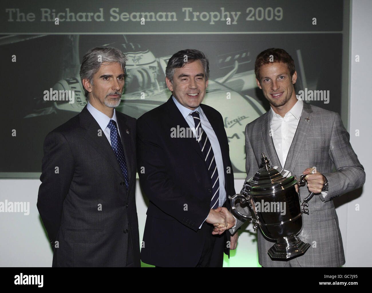 British Racing Drivers' Club President Damon Hill, (left), Prime ...