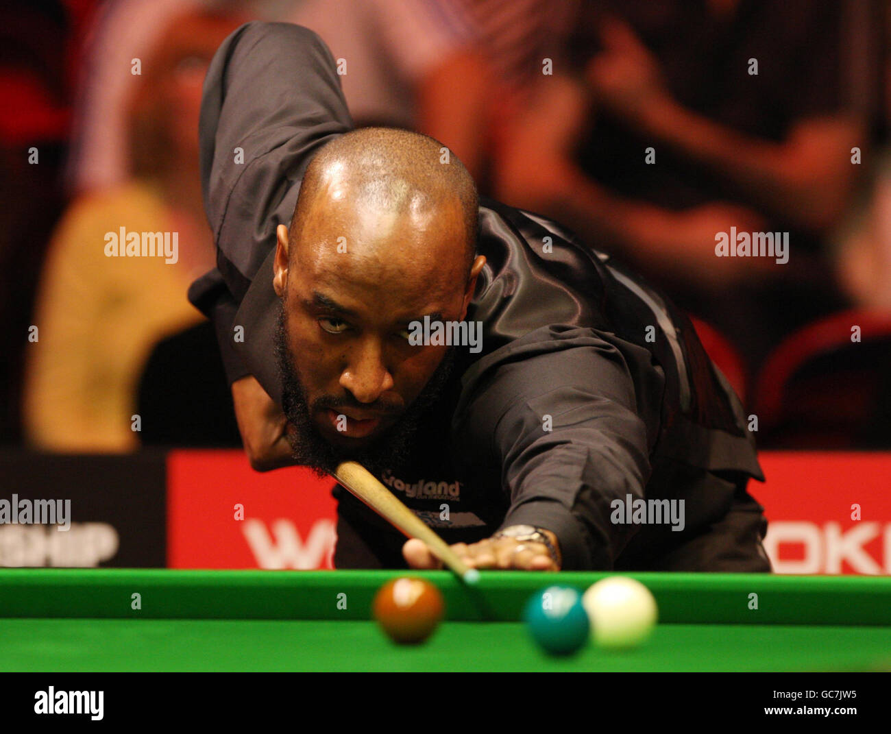 Rory McLeod at the table during his 1st round match against Ali Carter ...