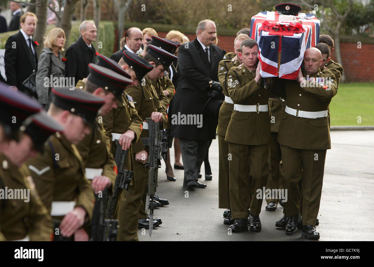 Corporal Loren Marlton-Thomas funeral Stock Photo - Alamy