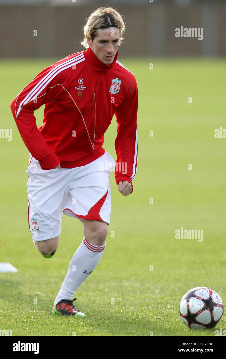 Liverpool's Fernando Torres during a training session at Melwood ...