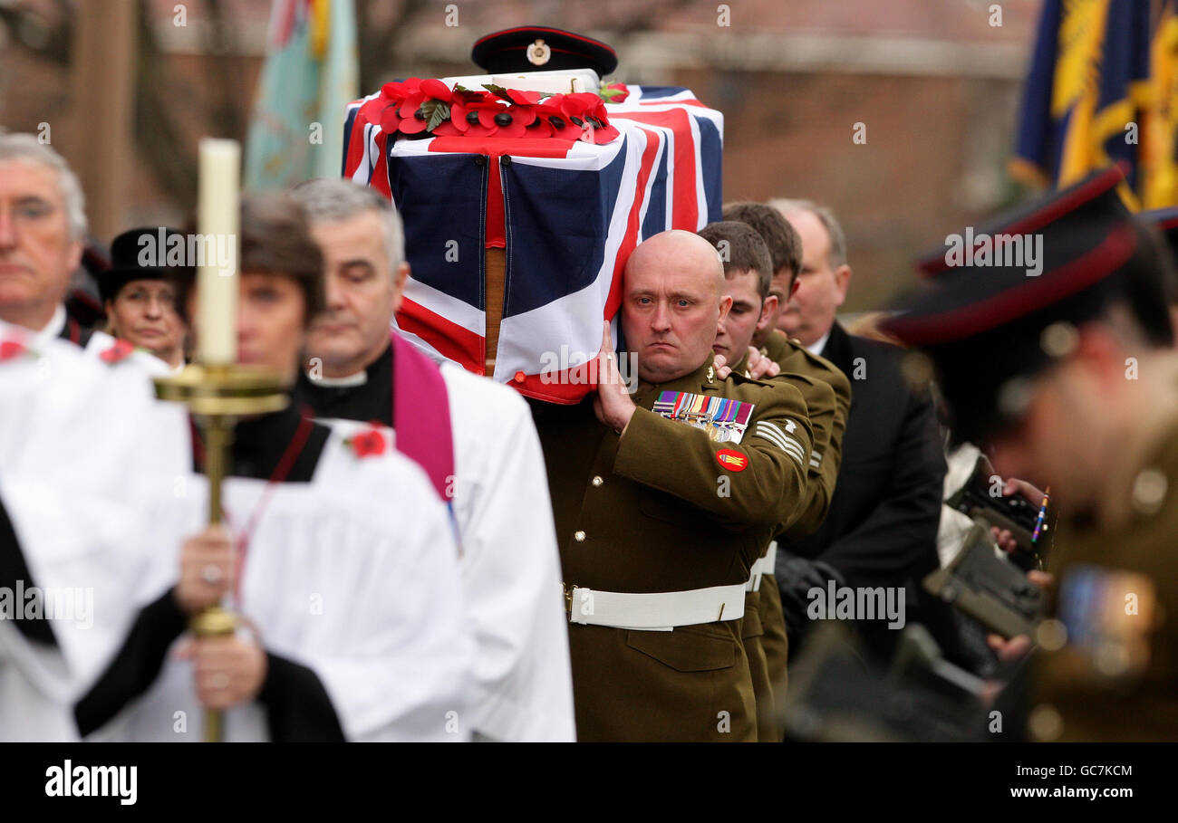 Corporal Loren Marlton-Thomas funeral Stock Photo - Alamy