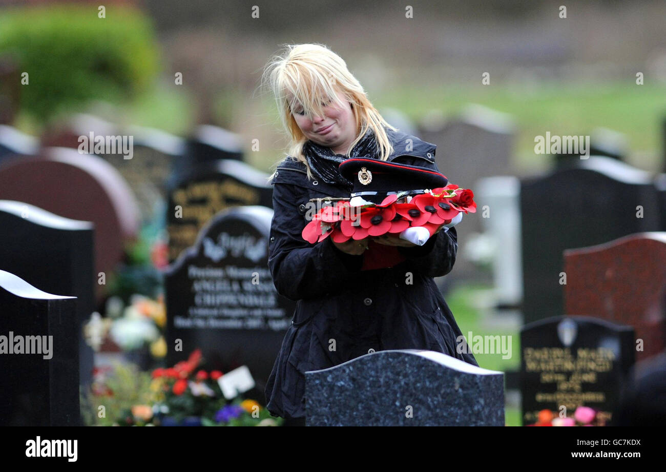Corporal Loren Marlton-Thomas funeral Stock Photo - Alamy