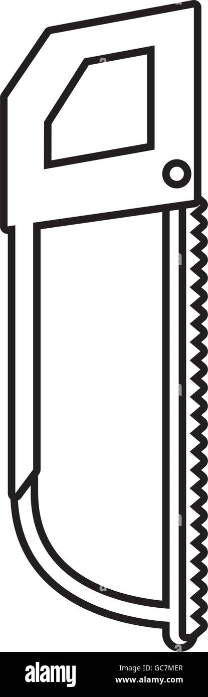 Saw tool icon. Construction and repair design. Vector graphic Stock ...