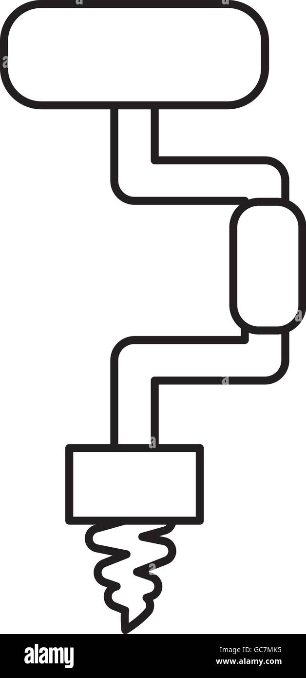 Drill tool icon. Construction and repair design. Vector graphic Stock ...