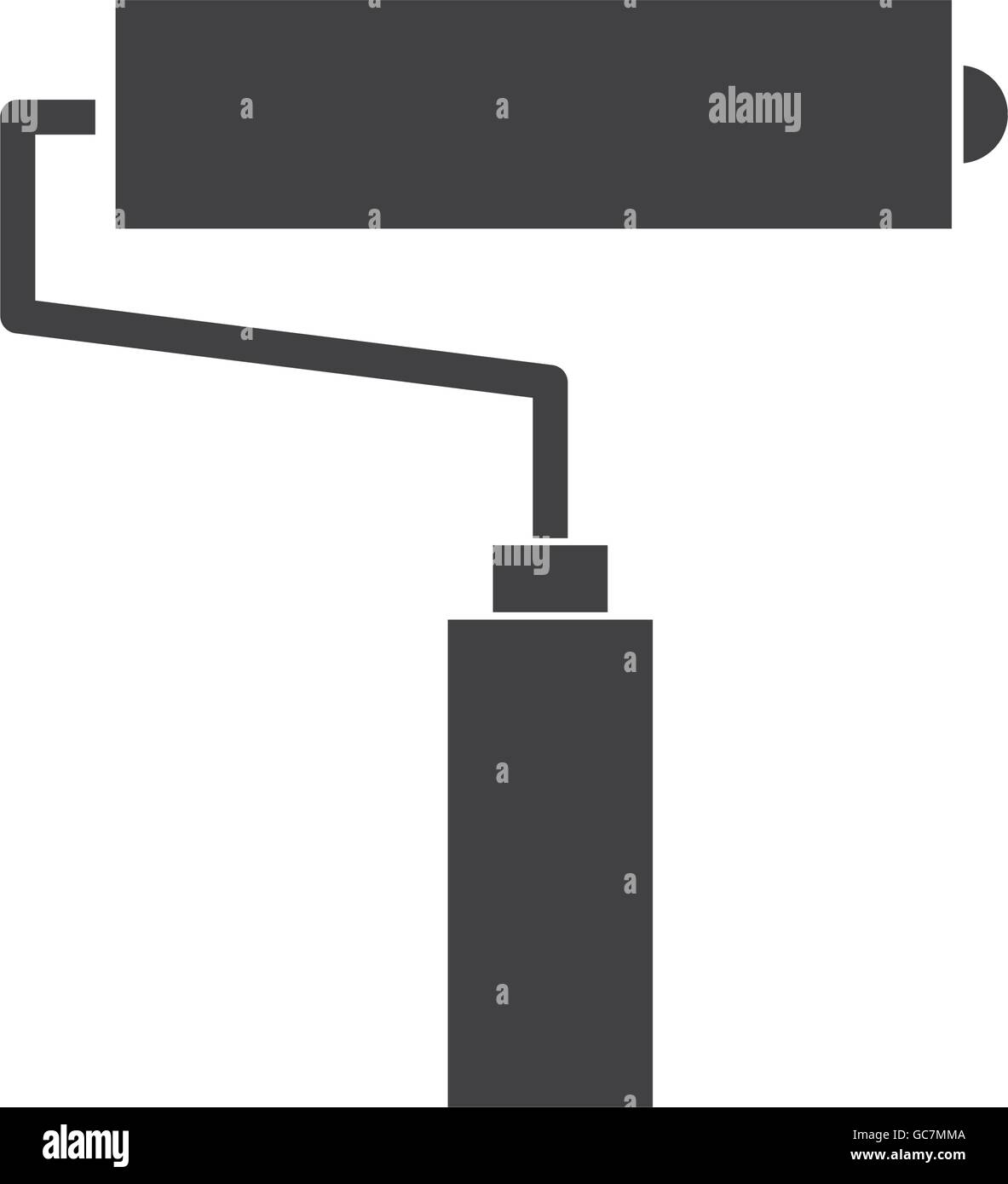 Paint roll tool icon. Construction and repair design. Vector gra Stock ...