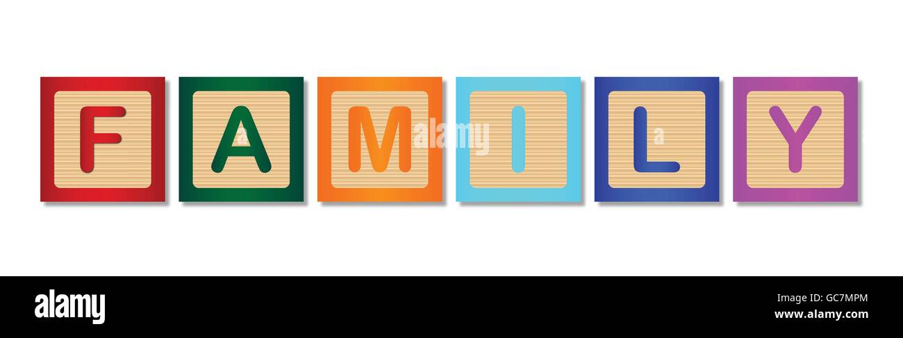 Collection Wooden Block Letters Spelling Stock Vector Images - Alamy