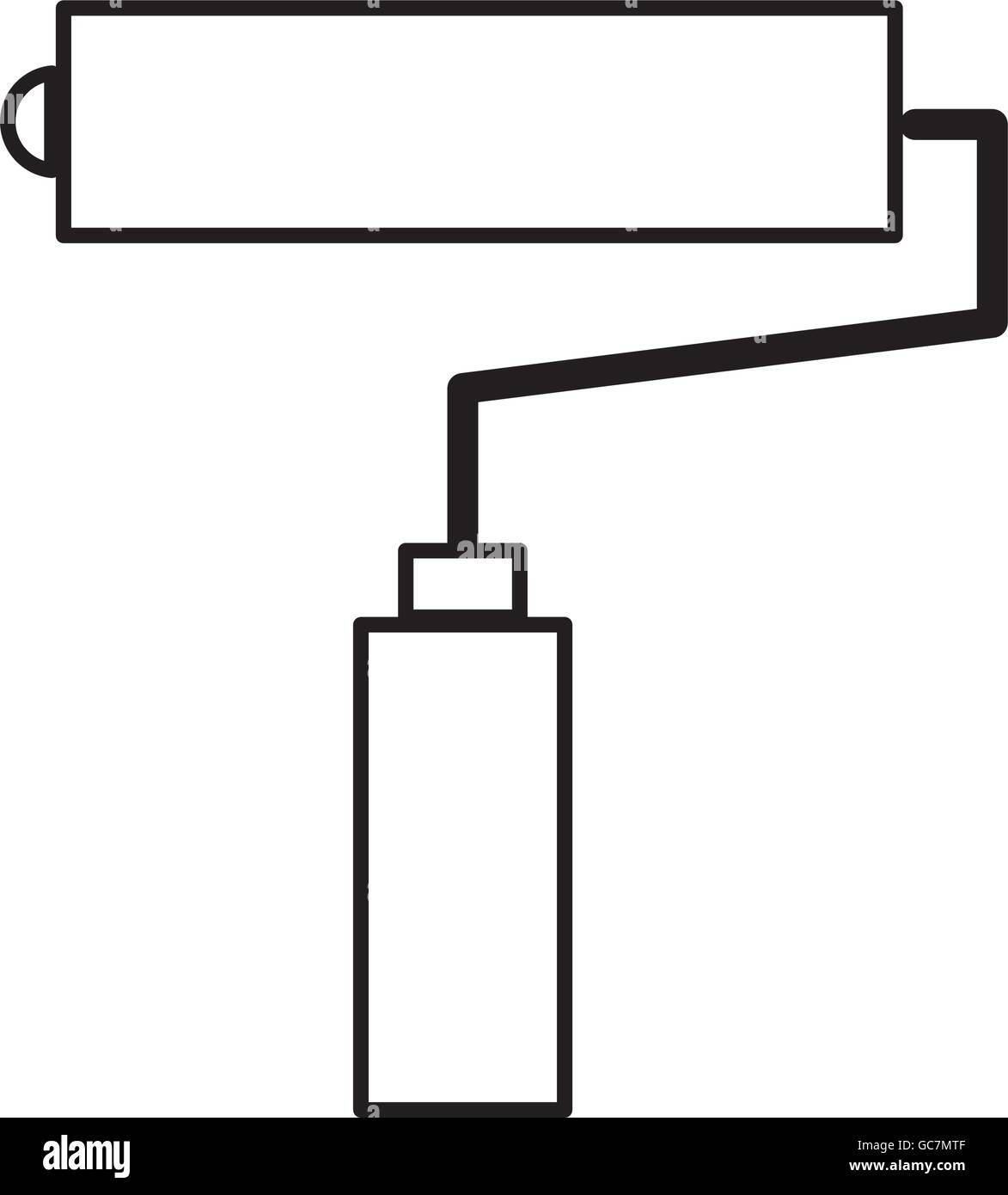 Paint roll tool icon. Construction and repair design. Vector gra Stock ...