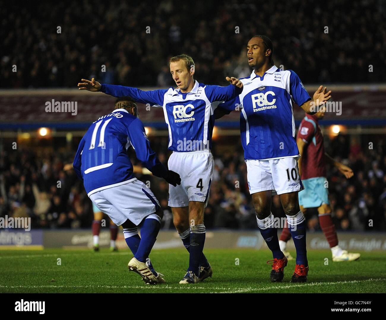 Birmingham City's Lee Bowyer celebrates scoring his sides first goal of ...