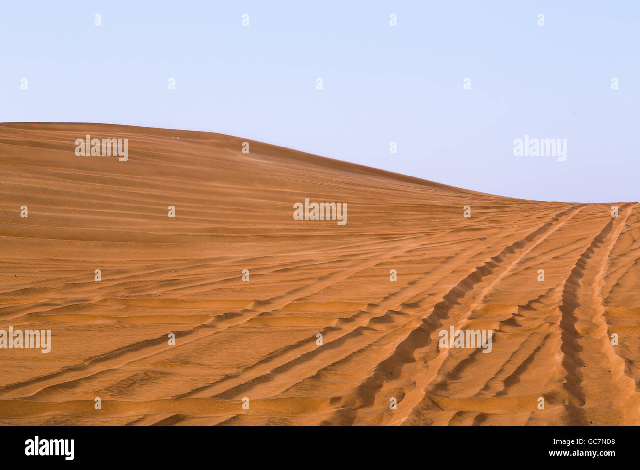 The Red sand of the Pink Rock Desert, Sharjah, Dubai, UAE Stock Photo ...
