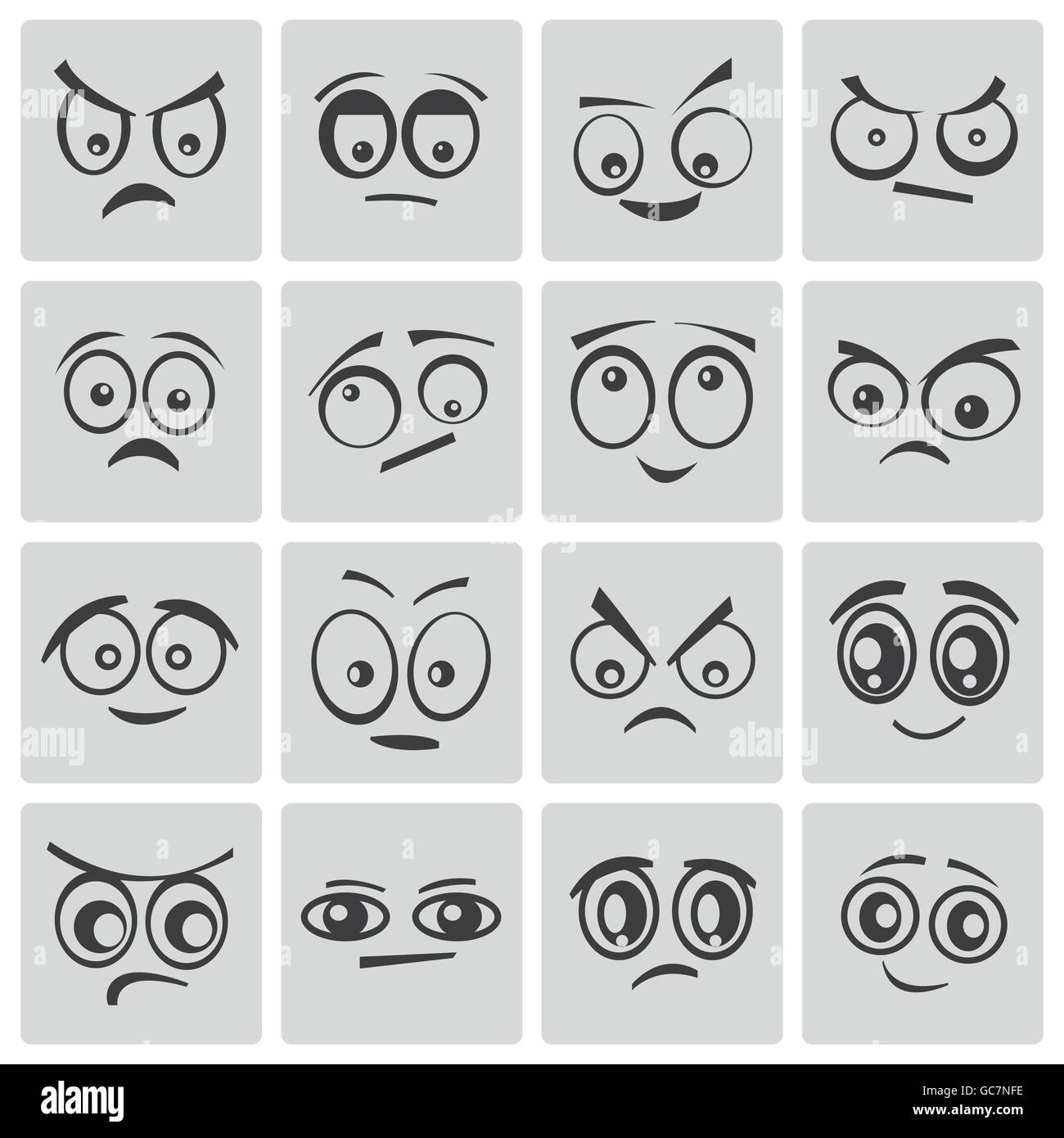 Vector black cartoon eyes set Stock Vector Image & Art - Alamy