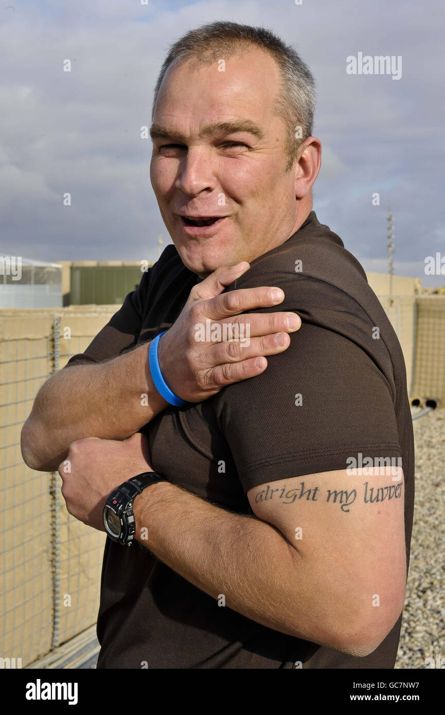 Rival football fans set differences aside Stock Photo - Alamy