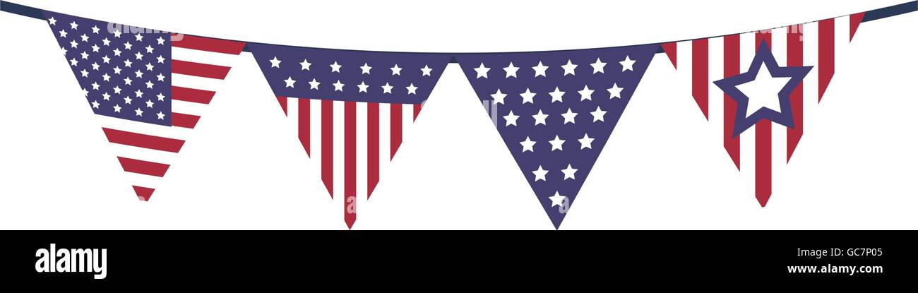 Pennant and flag icon. USA design. Vector graphic Stock Vector Image ...