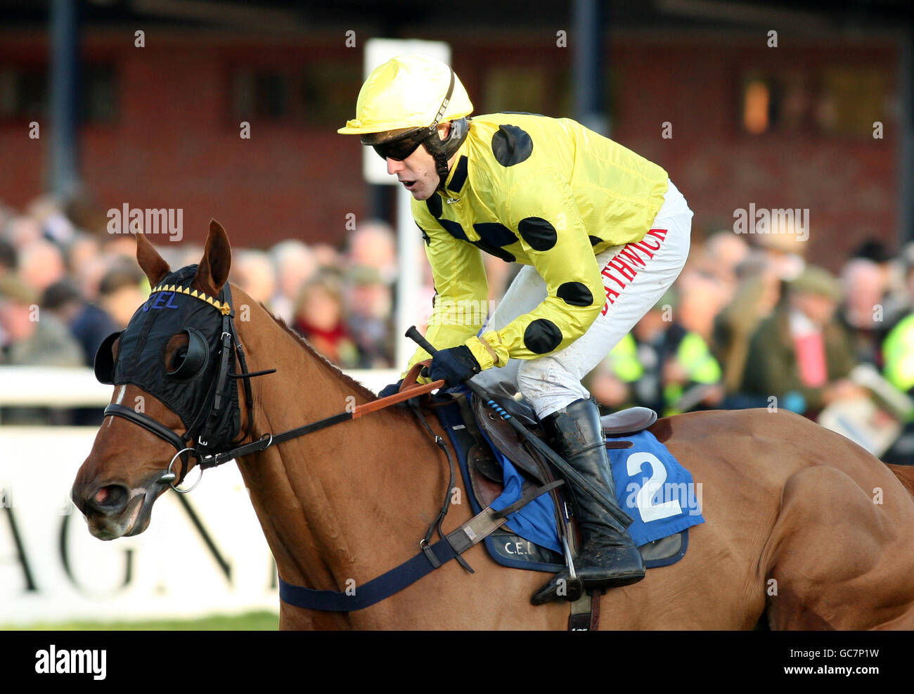 Jockey Tom Scudamore At Ludlow Racecourse High Resolution Stock ...