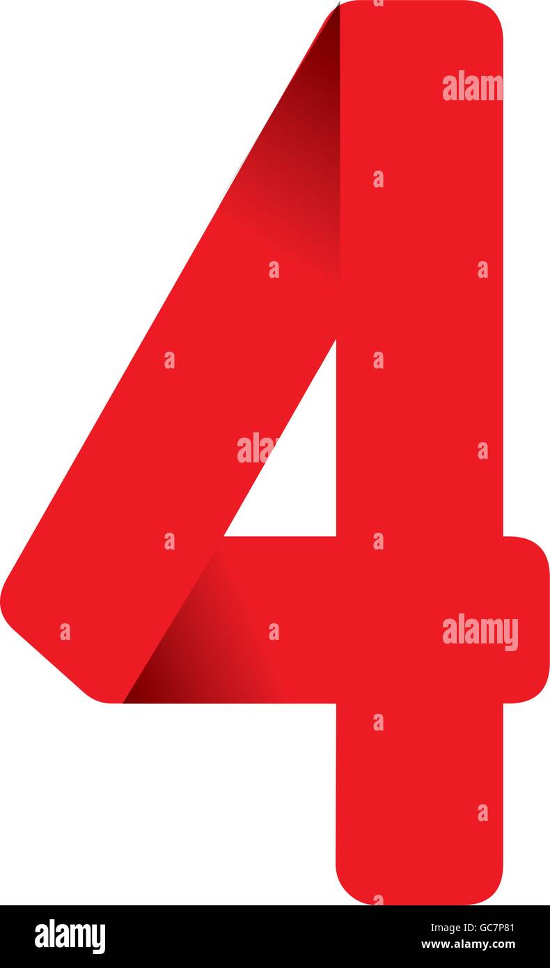 Four icon. Number design. Vector graphic Stock Vector Image & Art - Alamy