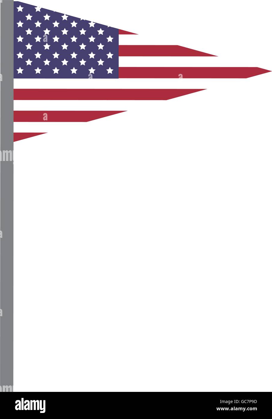 Pennant and flag icon. USA design. Vector graphic Stock Vector Image ...